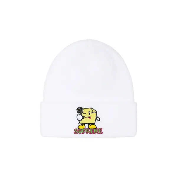 Supreme Sticky Note Beanie - White