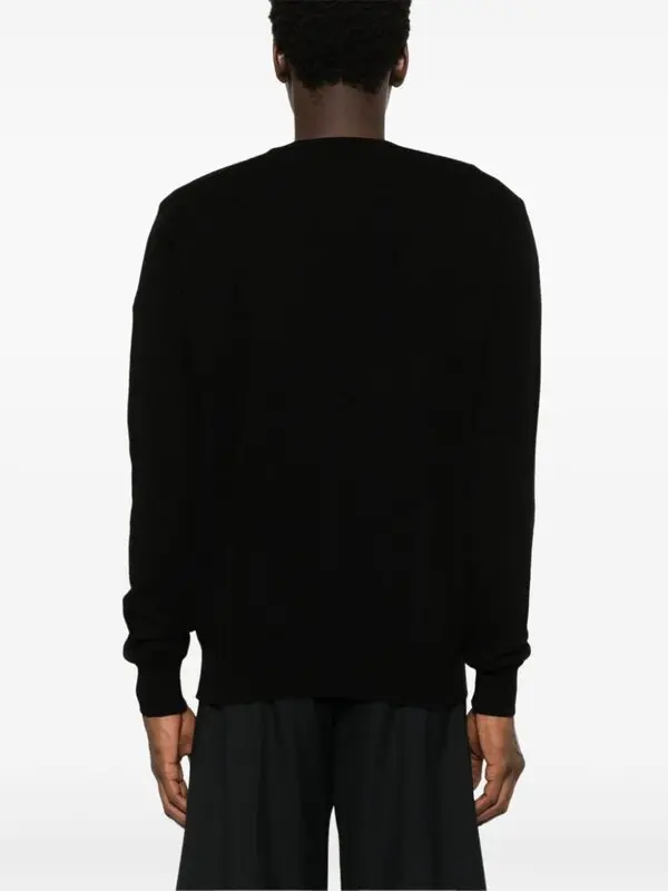 Play Comme Des Garcon Heart Patch Cardigan - Black