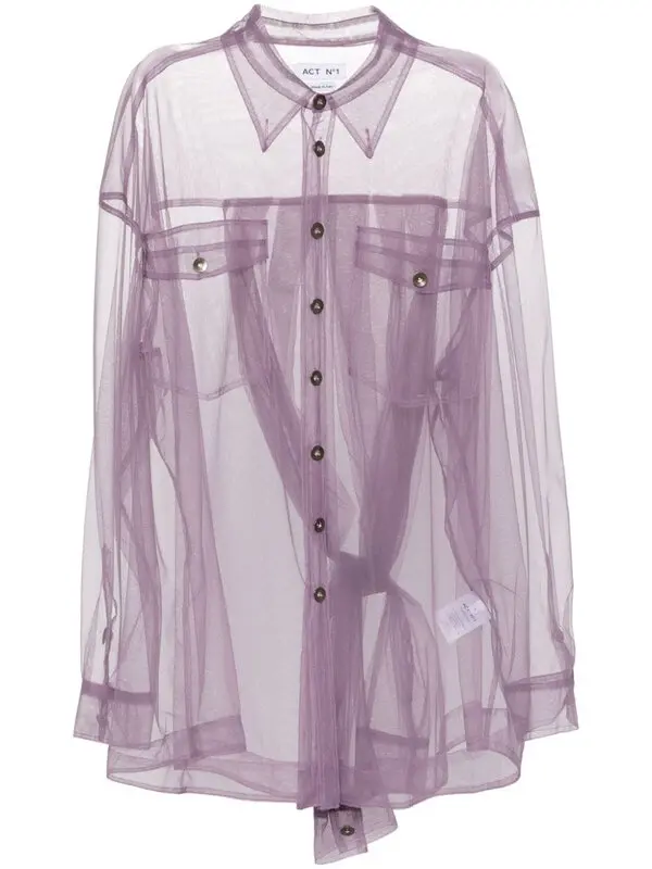 ACT Nº1 Sheer Button-down Shirt