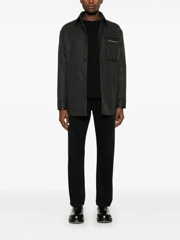 Fendi Felted Shirt Jacket - Grey