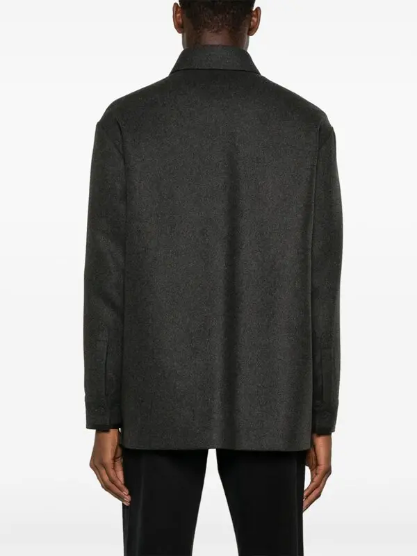 Fendi Felted Shirt Jacket - Grey