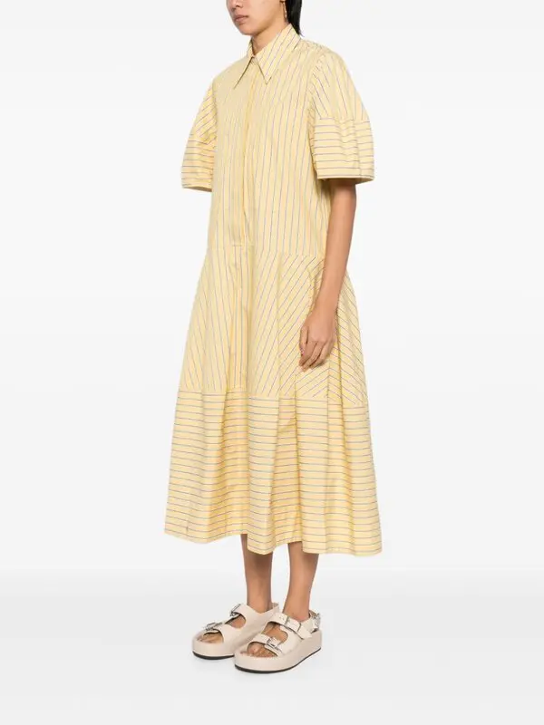 Lee Mathews Harris Shirt Dress In Yellow - 43% Off | Editorialist