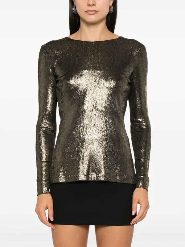 TWINSET Knot-detail Laminated Blouse