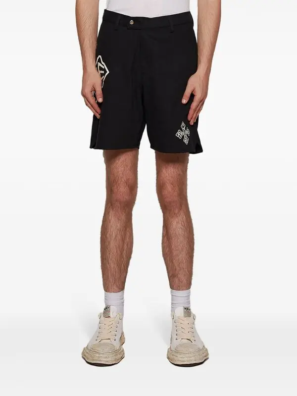 Rhude Cross-logo Twill Shorts