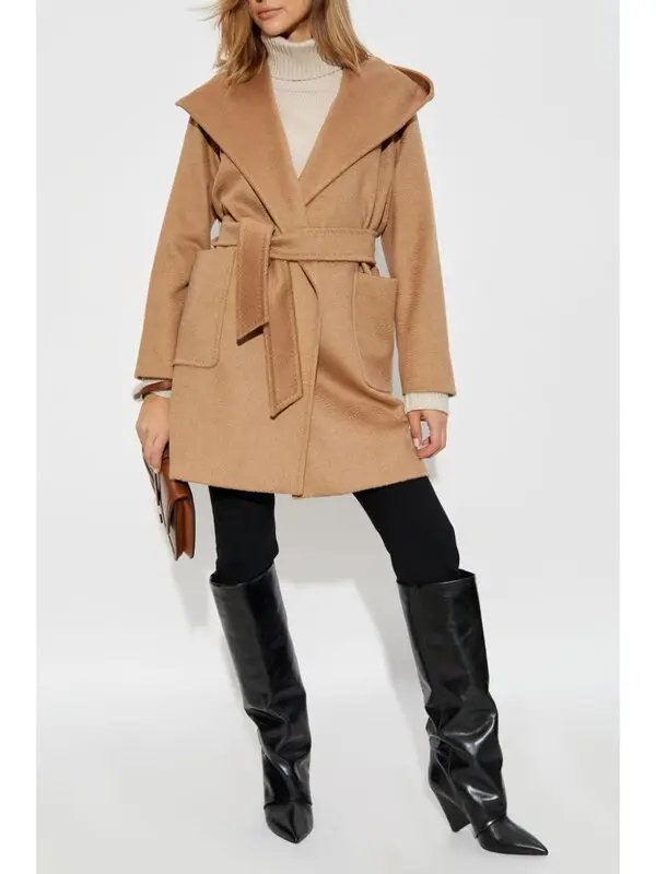 Max Mara Brushed Finish Belted Coat