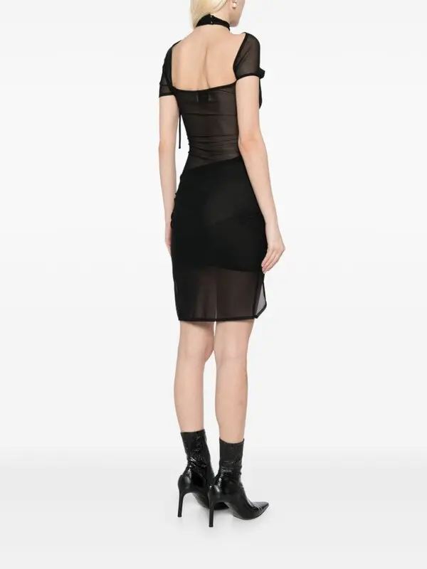 Coperni Asymmetric Mesh Dress