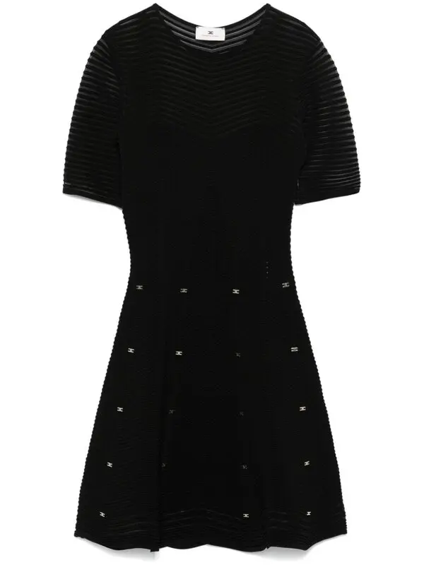 Elisabetta Franchi Herringbone-pattern Mini Dress