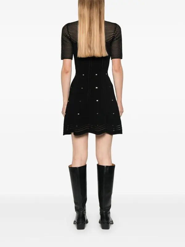 Elisabetta Franchi Herringbone-pattern Mini Dress