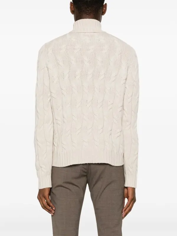 DRUMOHR Turtleneck Cashmere Sweater - Neutrals