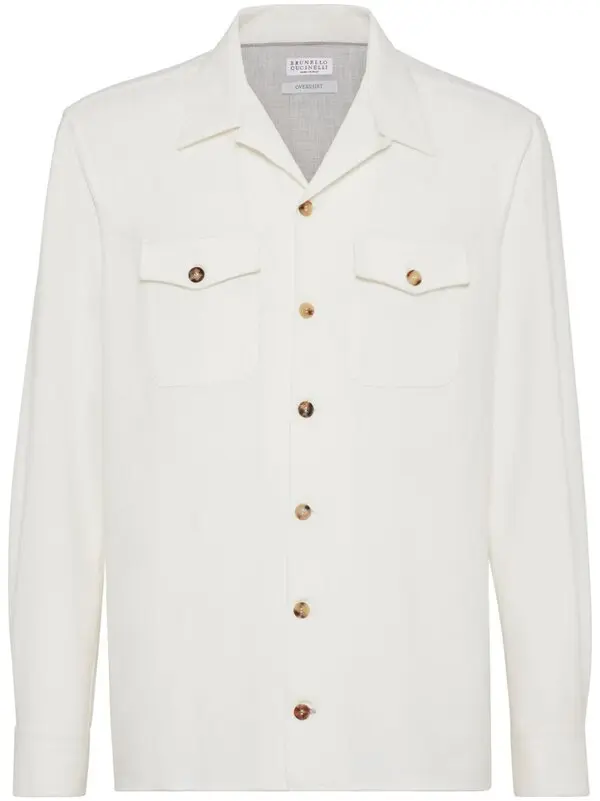 Brunello Cucinelli Notched-collar Cotton Shirt