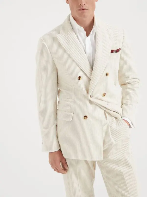 Brunello Cucinelli Wool Blazer - White