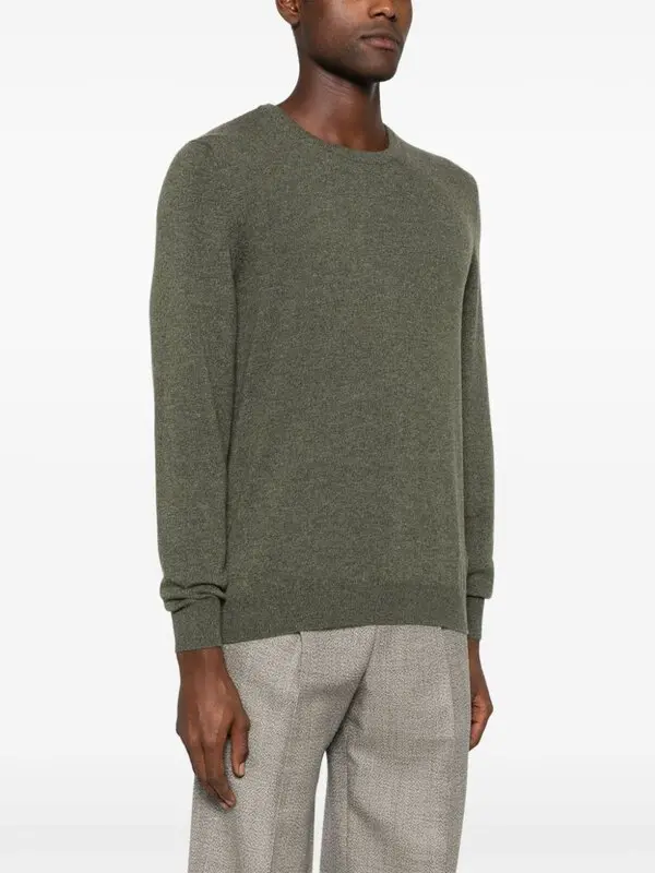Fedeli Mélange-effect Cashmere Sweater - Green