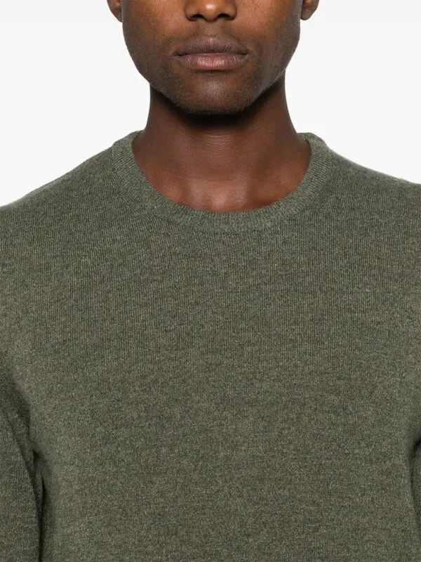 Fedeli Mélange-effect Cashmere Sweater - Green