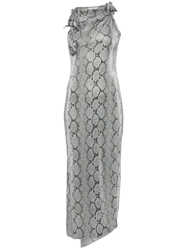 Coperni Snake-print Flower Gown