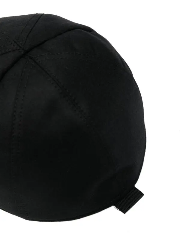Canali Wool Baseball Cap - Black