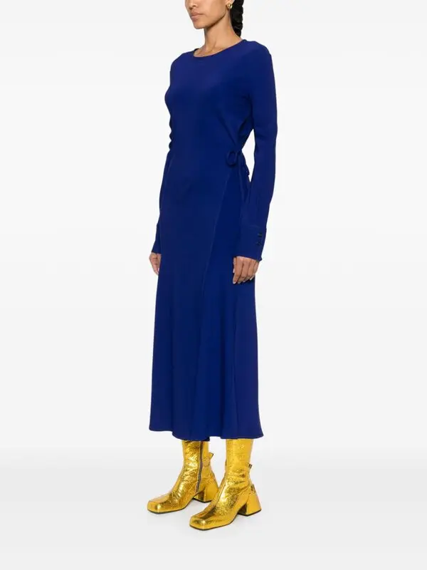FORTE_FORTE Long-sleeve Maxi Wrap Dress