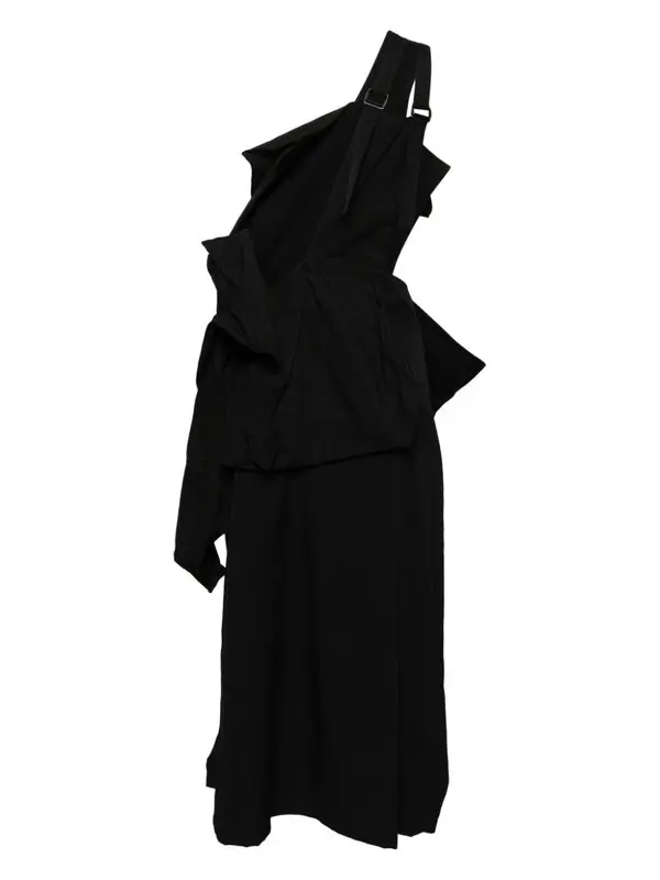 Yohji Yamamoto Box-detail Suspender Dress