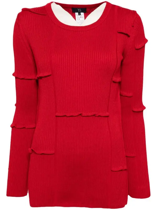 Y’s Pleat Rib Knit Jumper