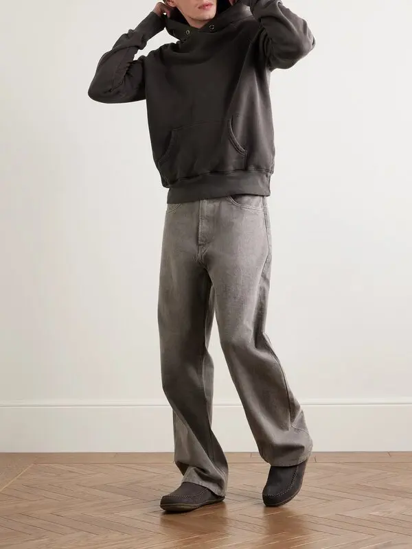 LES TIEN Cotton-jersey Raglan Hoodie
