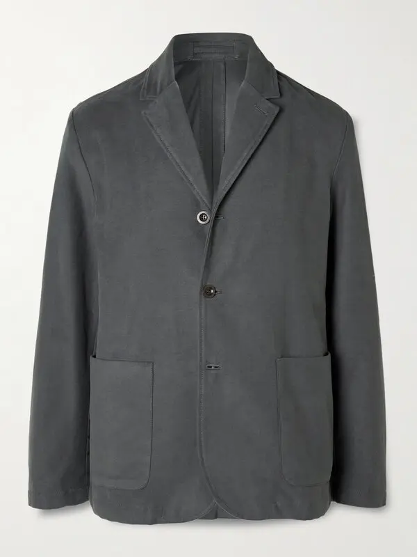 Mr P. Organic Cotton-blend Moleskin Suit Jacket