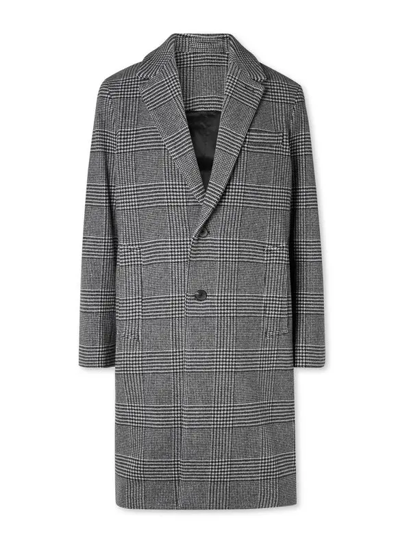 Mr P. Checked Virgin Wool-blend Coat