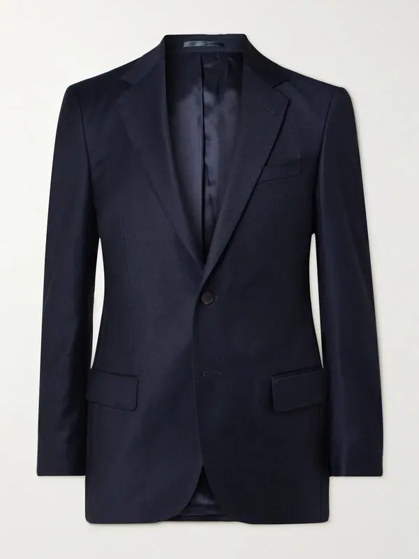 Mr P. Slim-fit Wool-flannel Suit Jacket