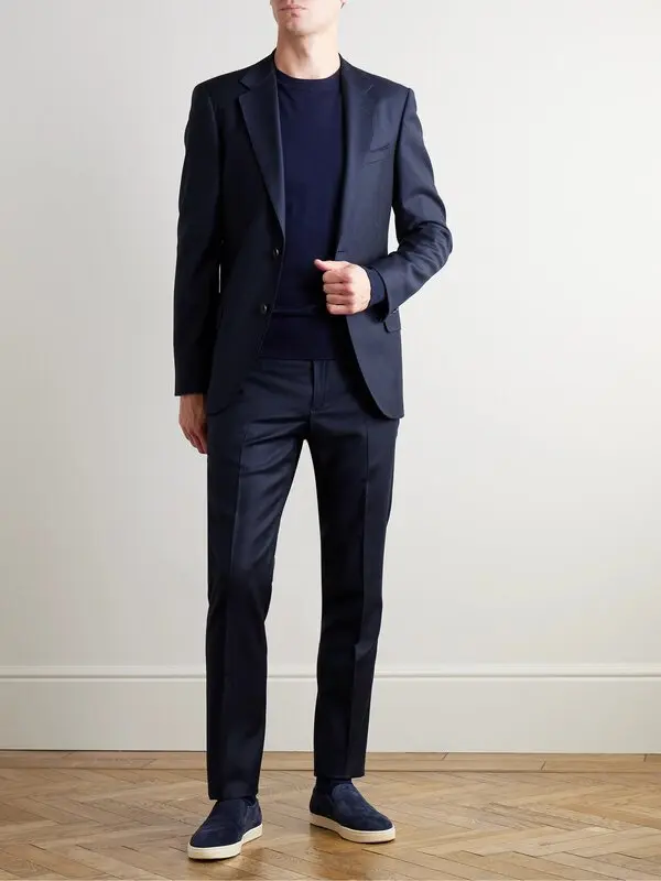 Mr P. Slim-fit Wool-flannel Suit Jacket