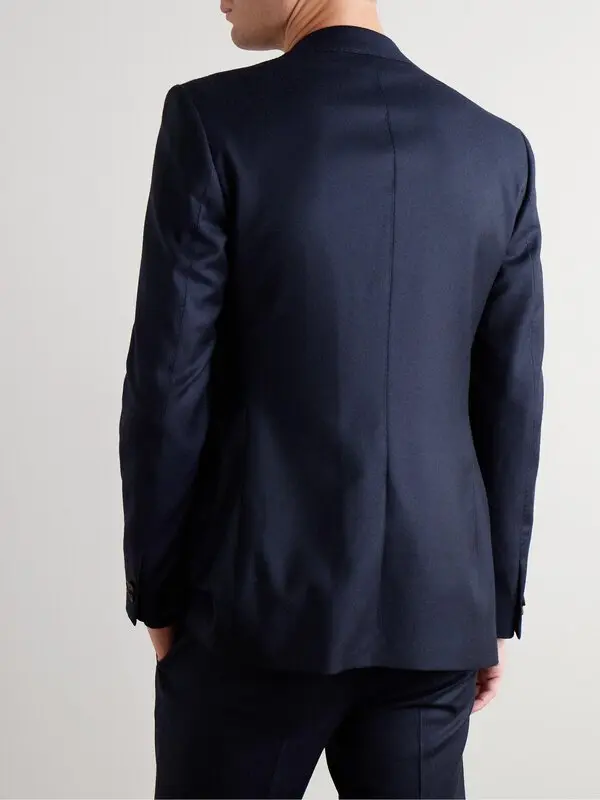 Mr P. Slim-fit Wool-flannel Suit Jacket