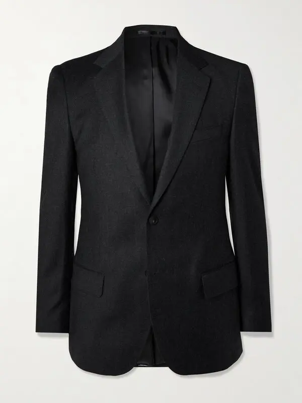 Mr P. Slim-fit Wool-flannel Suit Jacket