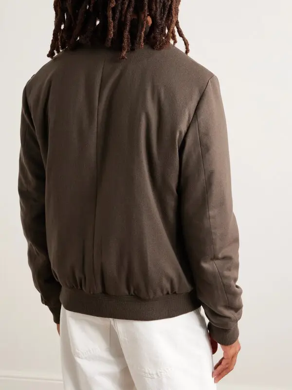 Mr P. Padded Cashmere-blend Bomber Jacket - Brown