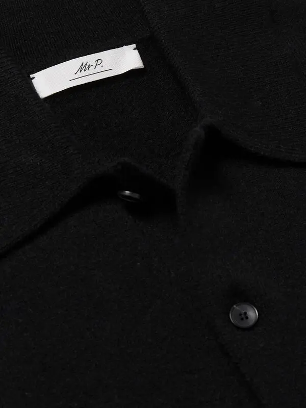 Mr P. Cliff Cashmere Polo Shirt - Black