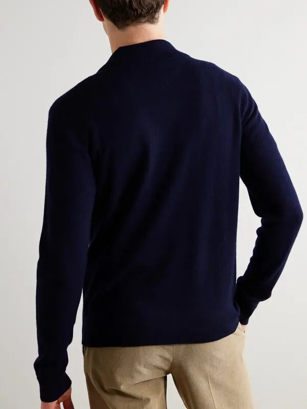 Mr P. Cliff Cashmere Polo Shirt - Blue