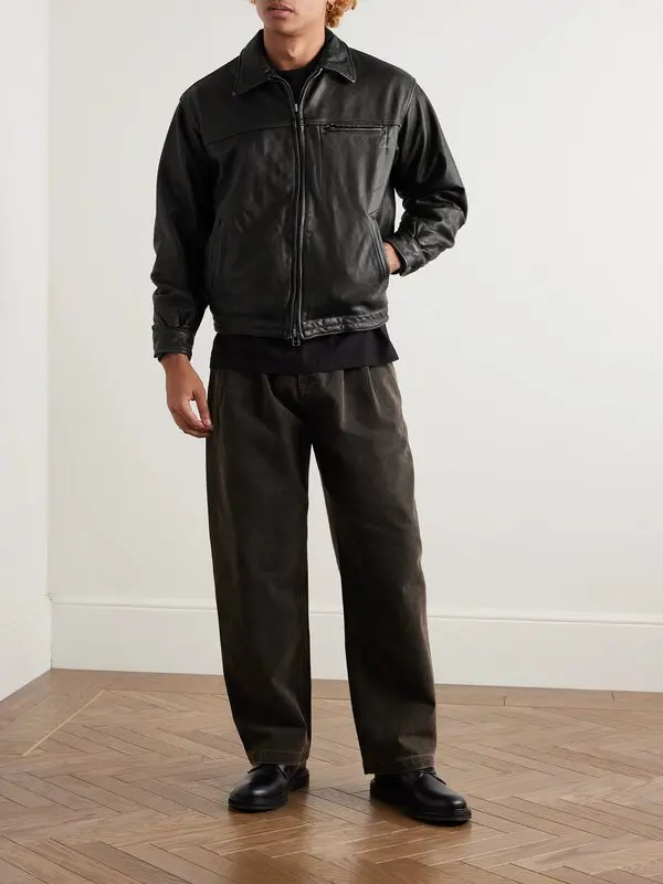 FRIZMWORKS Distressed Leather Jacket