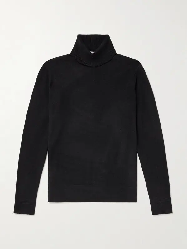 Mr P. Clyde Cashmere Rollneck Sweater - Black