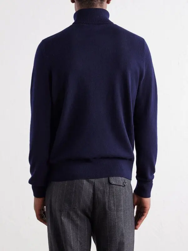 Mr P. Clyde Cashmere Rollneck Sweater - Blue