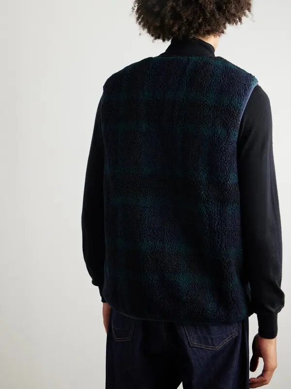 BARACUTA Miller Checked Fleece Gilet