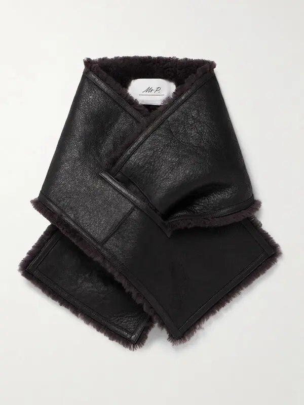 Mr P. Shearling Scarf - Brown
