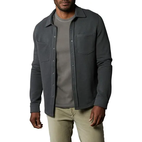 THE NORMAL BRAND Looped Terry Button-up Shirt