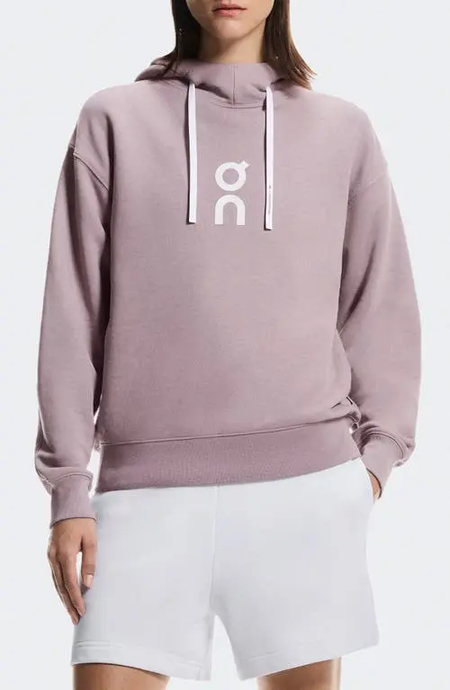 On Club Oversize Organic Cotton-blend Hoodie - Heron