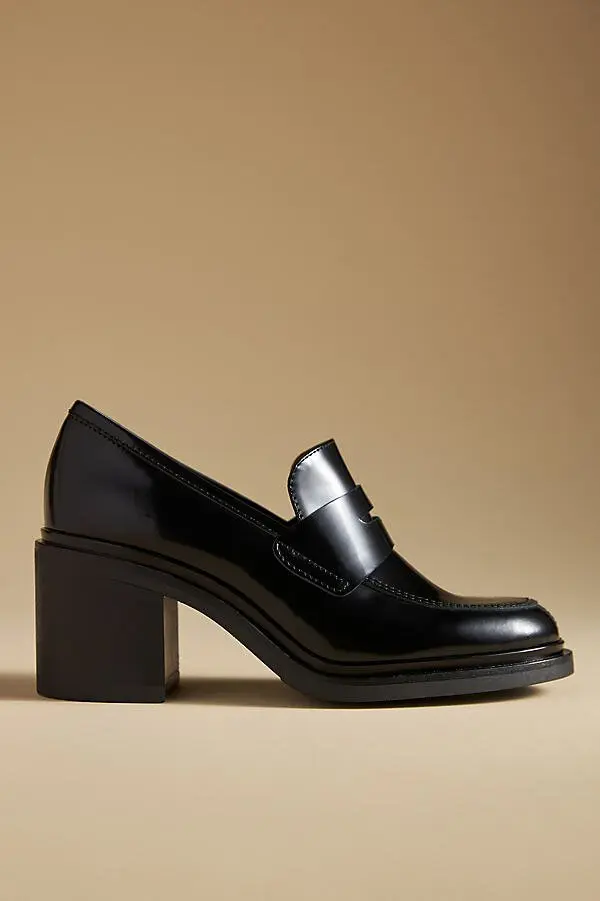 Maeve Black Womens Loafers Maeve Heart Buckle Loafers | Anthropologie main image 4