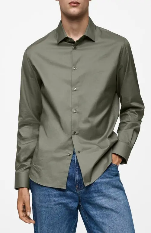 Mango Regular Fit Cotton Button-up Shirt
