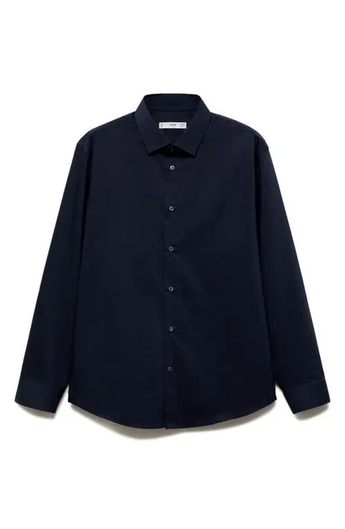 Mango Stretch Button-up Shirt
