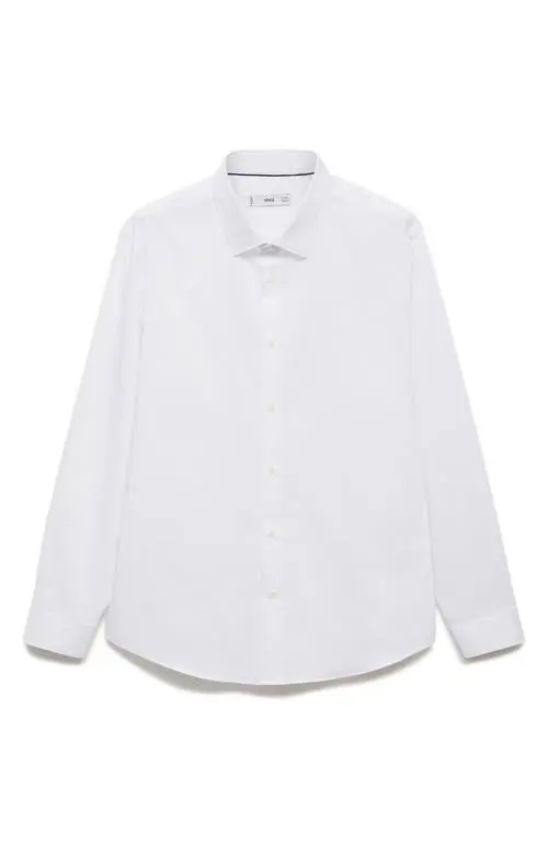 Mango Stretch Button-up Shirt - White
