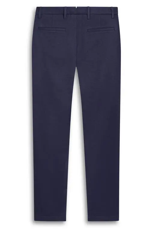 Bugatchi Flat Front Wool & Cotton Blend Chino Pants - Navy