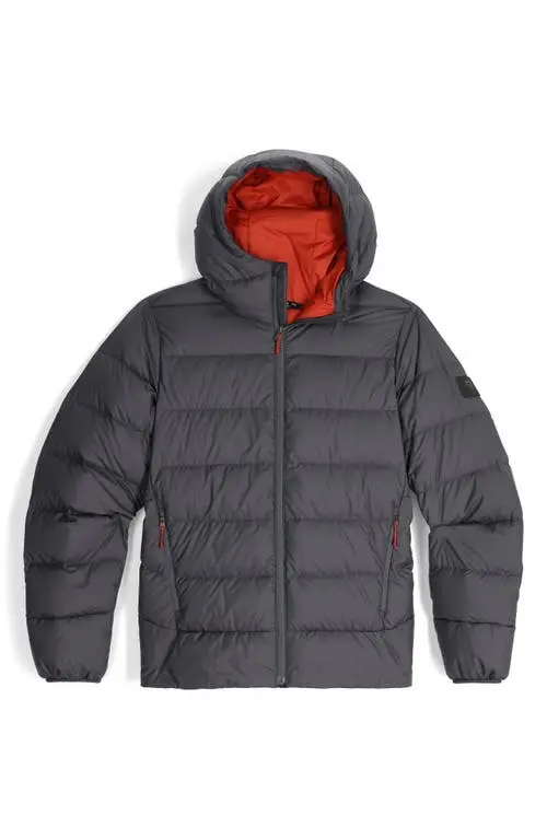 OUTDOOR RESEARCH 700 Fill Power Down Insulated Hooded Puffer Jacket - Storm