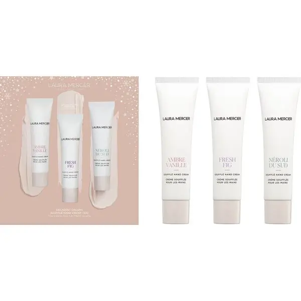 Laura Mercier Decadent Dreams Souffle Hand Cream Trio $68 Value - No Color