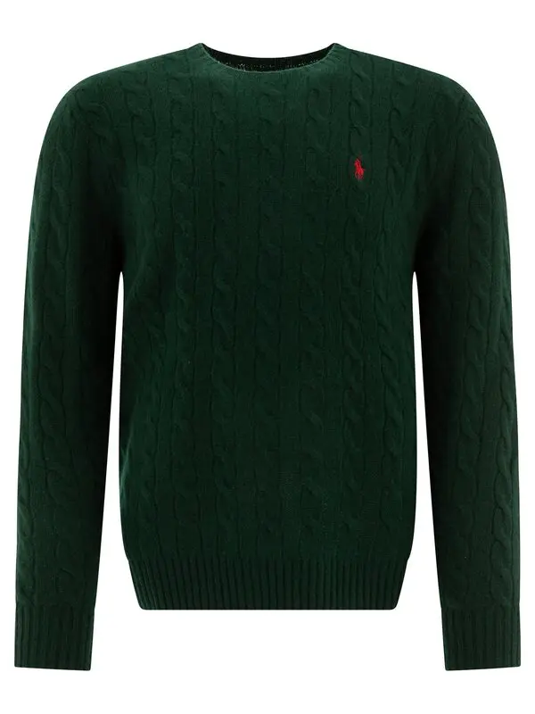 Polo Ralph Lauren Pony Cable Knit Sweater - Green