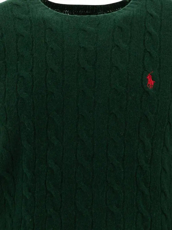 Polo Ralph Lauren Pony Cable Knit Sweater - Green