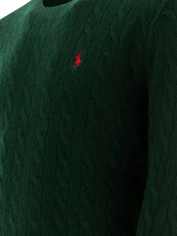 Polo Ralph Lauren Pony Cable Knit Sweater - Green