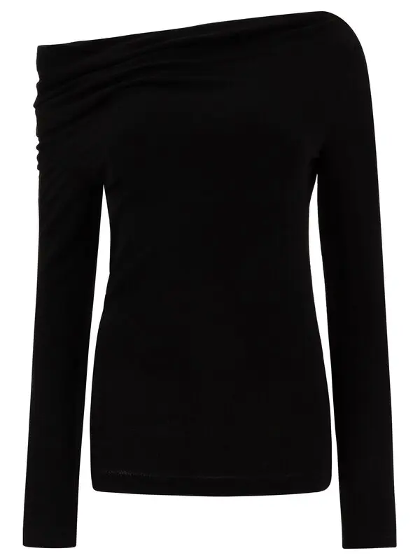 Givenchy Draped Collar Top - Black